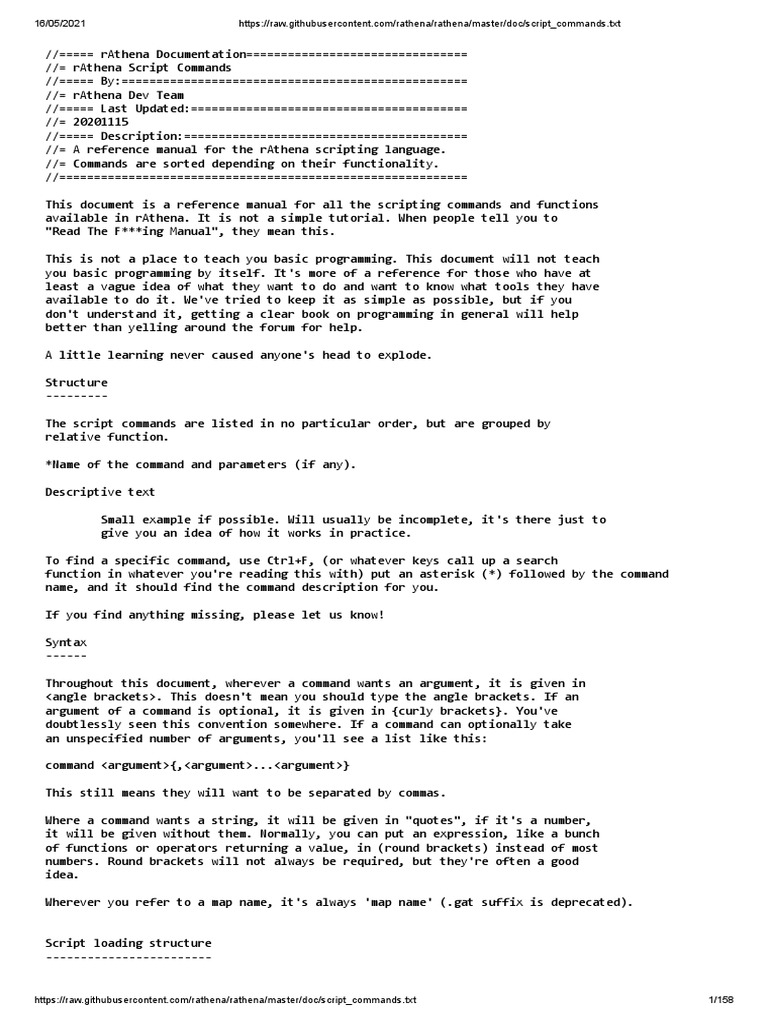 Rathena Guide | PDF | Array Data Structure | Variable (Computer Science)