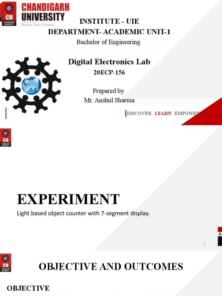 Institute - Uie Department-Academic Unit-1: Digital Electronics Lab | PDF | Electronic Circuits ...