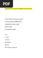 Quantum Mechanics-MCQ | PDF | Schrödinger Equation | Waves