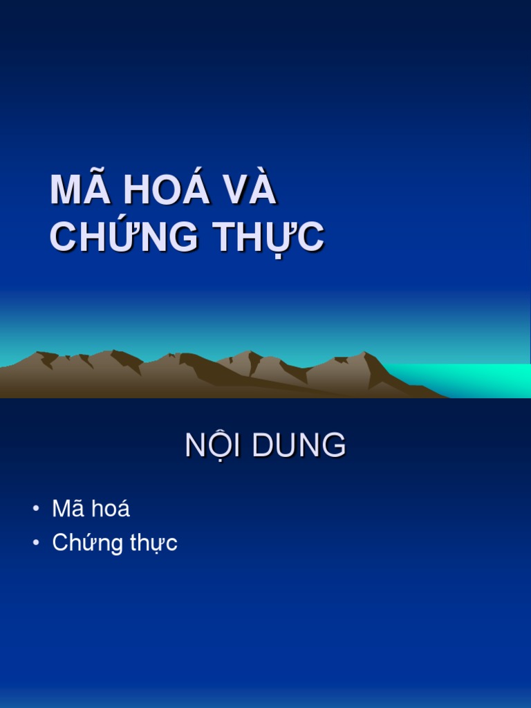 Mã Hoá Và CH NG TH C | PDF