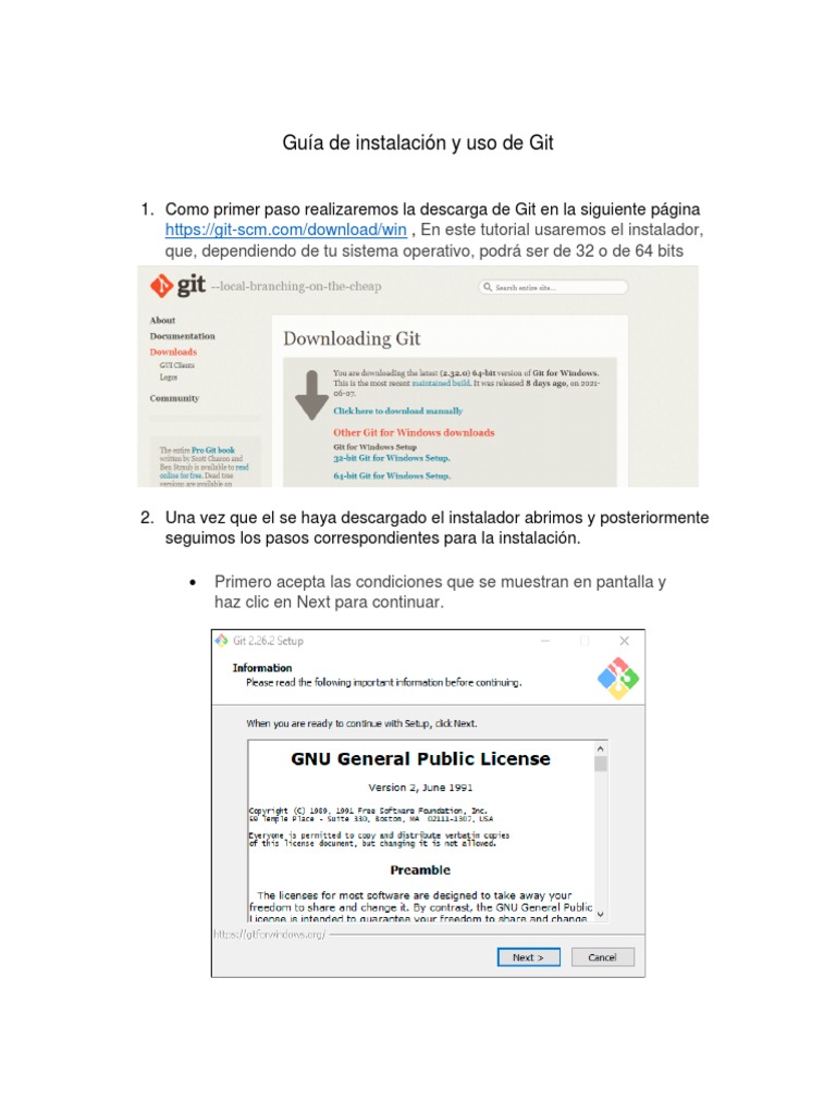 Guía de Instalación y Uso de Git | PDF | Microsoft Windows | Windows XP