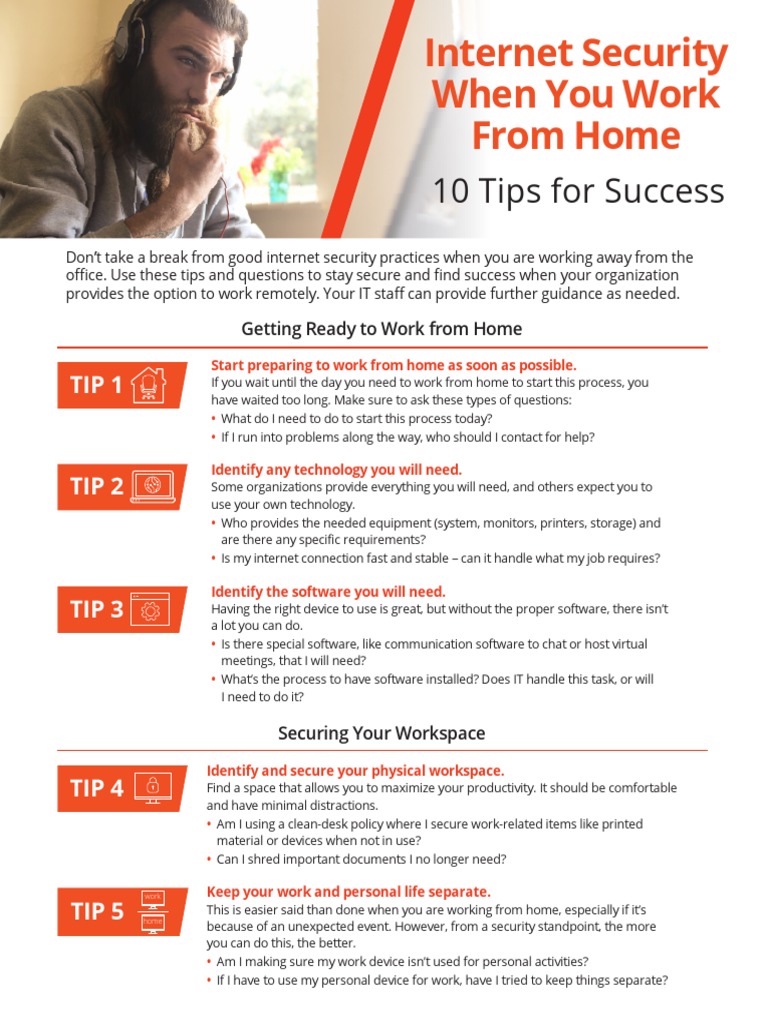 Internet Security When You Work From Home: 10 Tips For Success | Download Free PDF ...