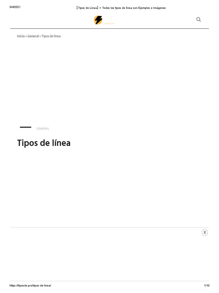 【Tipos de Línea】 Todos los tipos de línea con Ejemplos e Imágene | PDF ...