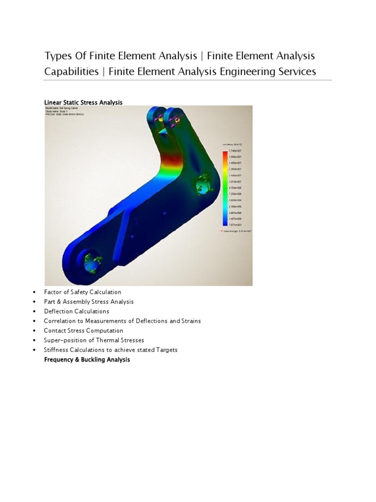 Types of Finite Element Analysis | PDF | Stress–Strain Analysis ...