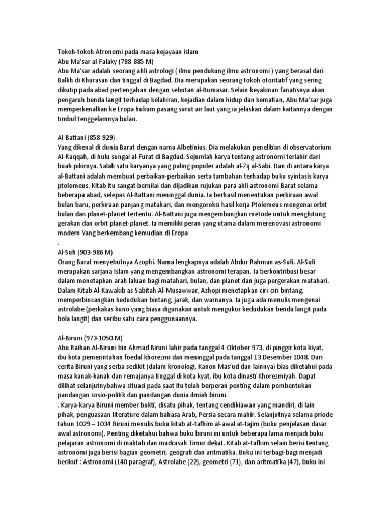Tokoh-Tokoh Ilmu Falak | PDF