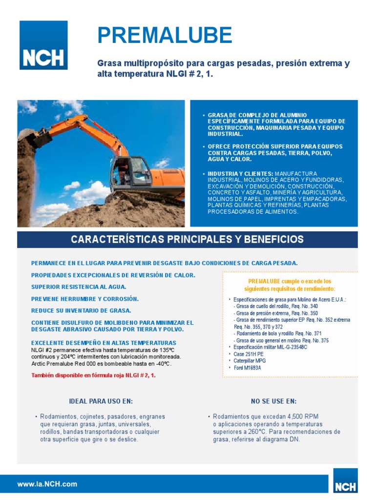 Ficha Tecnica Premalube | Descargar gratis PDF | Lubricante | Agua