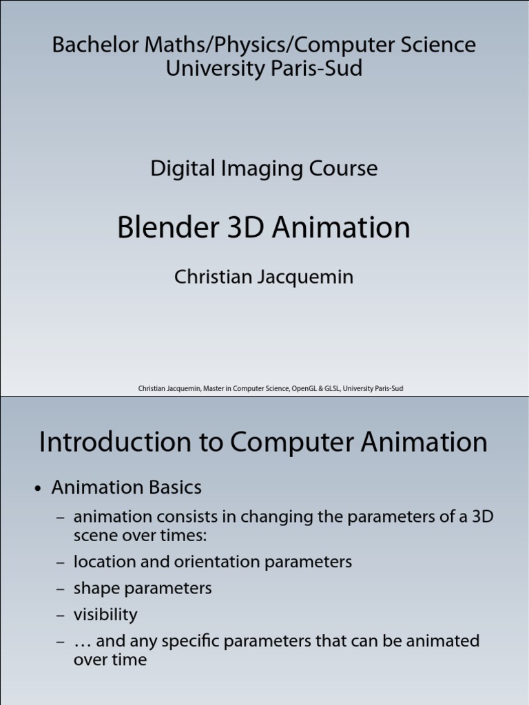 Introduction to 3D Animation in Blender: Key Concepts for Creating ...