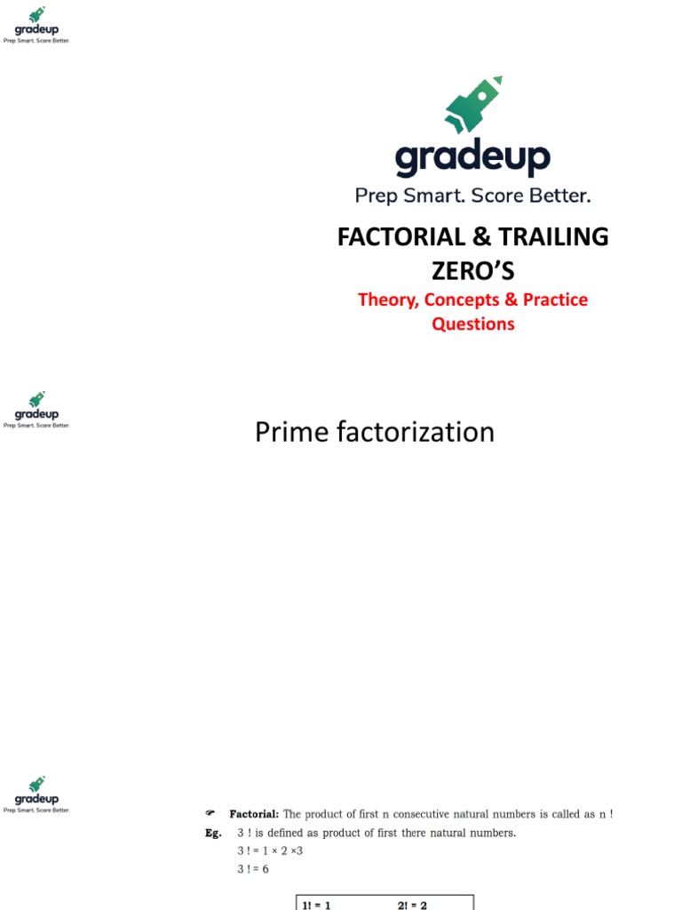 Factorial And Trailing Zeros Theory Concepts And Practice Questions Pdf