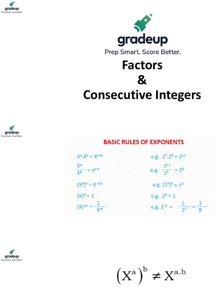 Factors & Consecutive Integers: Divisibility Rules for Products of ...