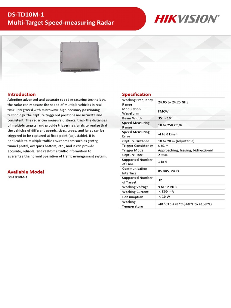 DS TD10M 1 | PDF | Radar | Radio Technology