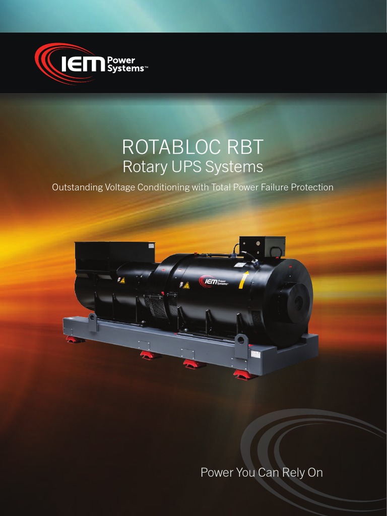 IEM Rotary UPS Brochure 2019.compressed | PDF | Mains Electricity ...
