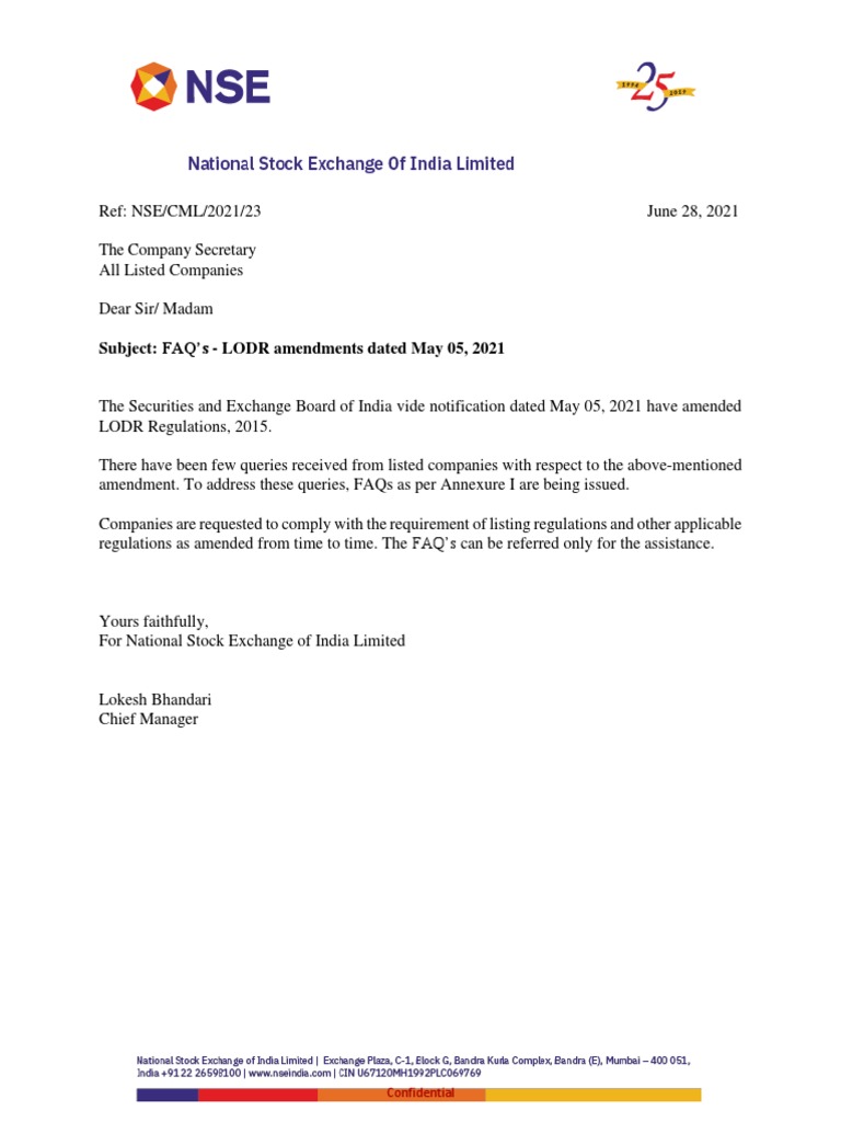 NSE Circular 28062021 | PDF | Policy | Companies