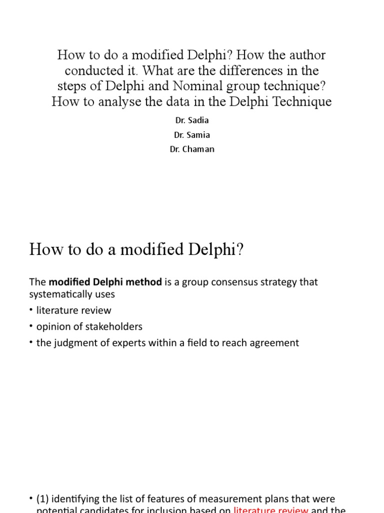 Delphi Technique | Download Free PDF | Likert Scale | Questionnaire