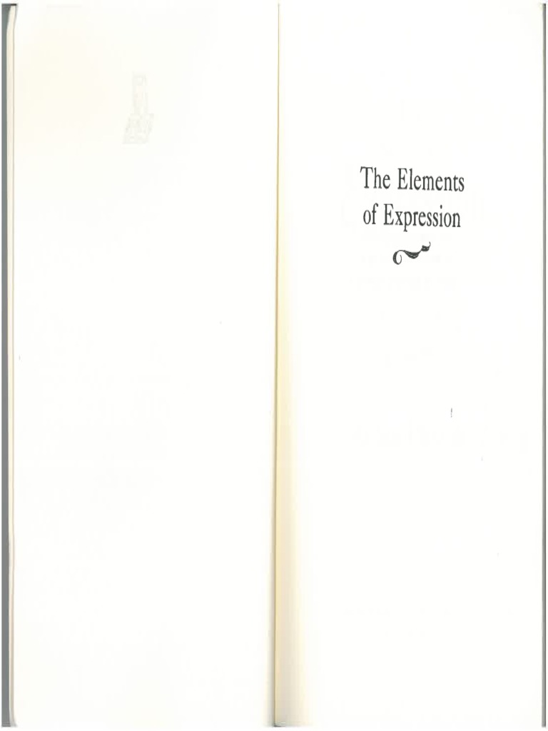 The Elements of Expression | PDF
