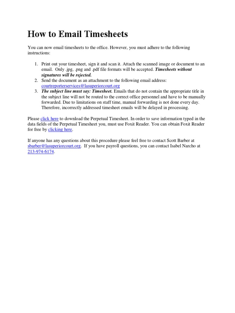 How To Email Timesheets | PDF | Career & Growth