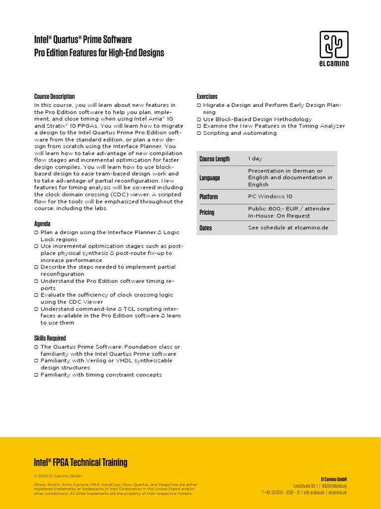 Intel® Quartus® Prime Software Pro Edition Features For High-End ...