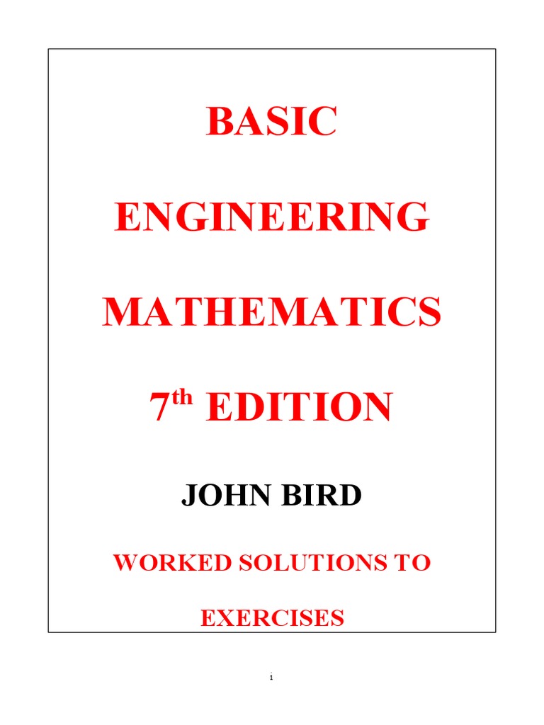 Basic Engineering Mathematics 7 Edition: John Bird | Download Free PDF ...