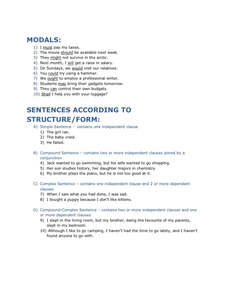 MODALS | PDF | Semantic Units | Semantics