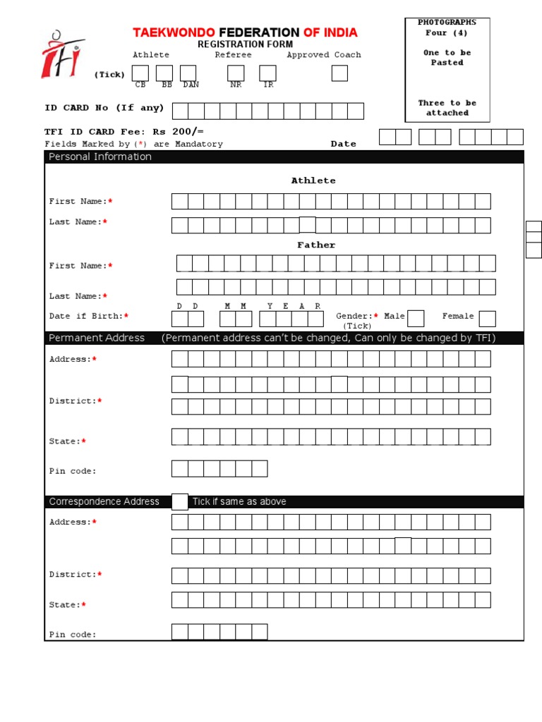 Tfi_form | Identity Document | Access Control