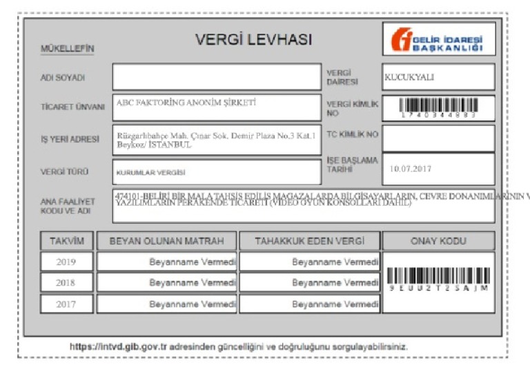 Vergi Levhasi - 3 | PDF