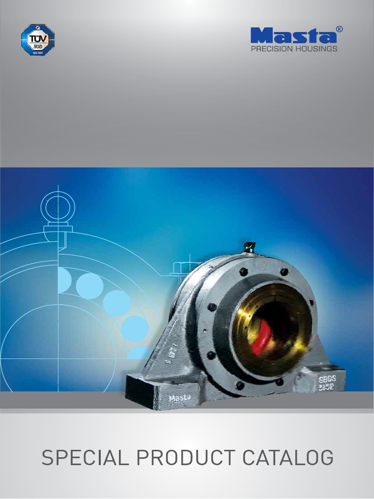 Masta Bearing Housing Catalog | PDF | Bearing (Mechanical) | Metals