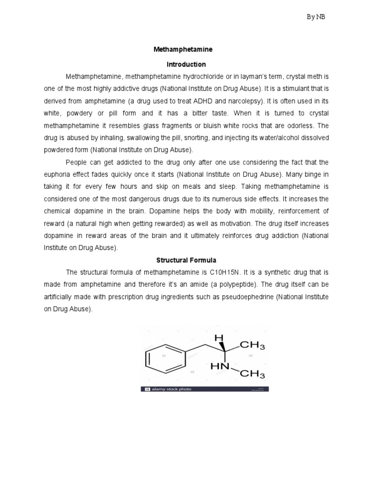 Methamphetamine Student Research Sample | PDF | Methamphetamine ...