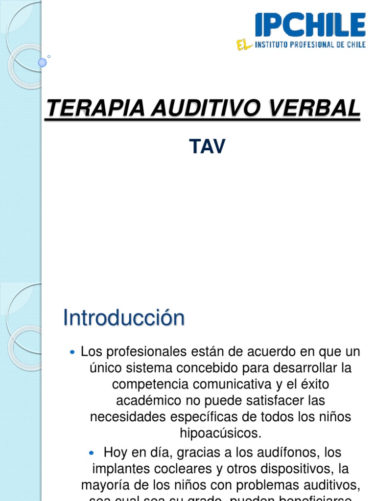 Terapia Auditivo Verbal para Niños Hipoacúsicos | PDF | Aquisición de ...