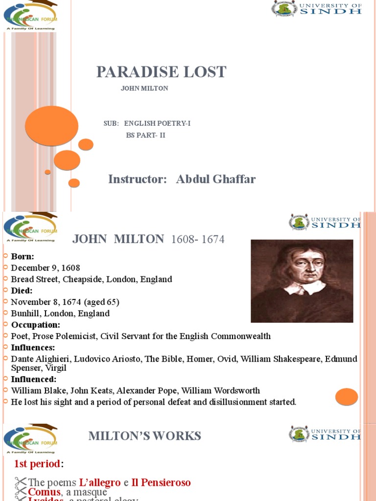 Paradise Lost by John Milton | PDF | Adam And Eve | Adam