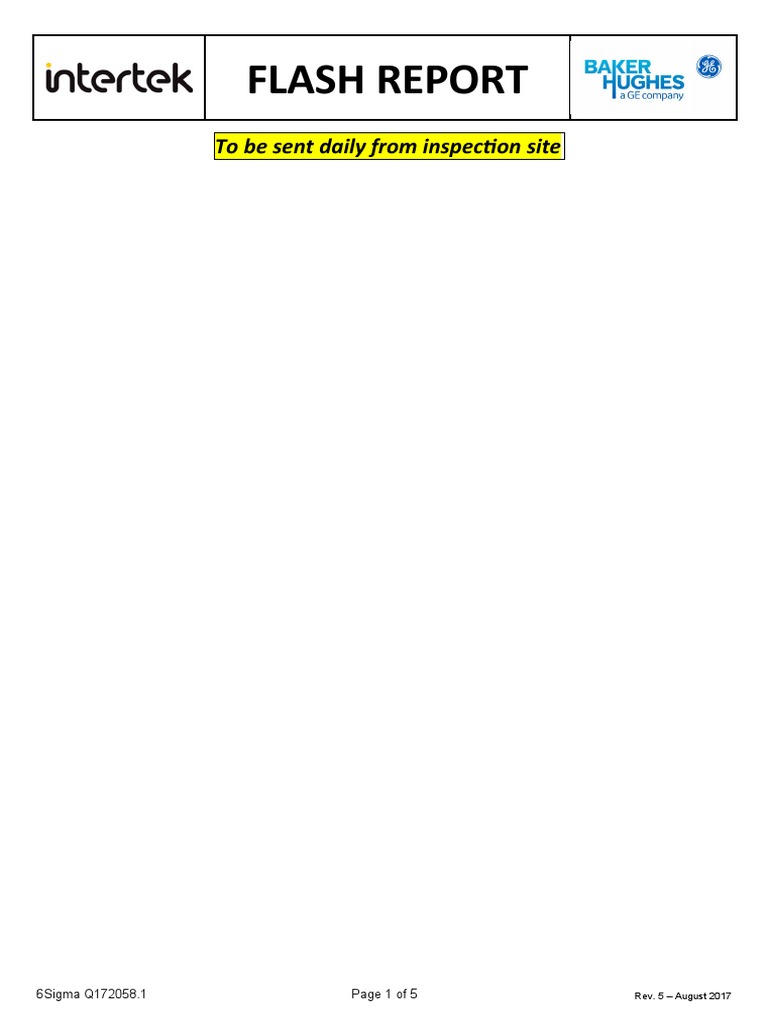 Daily Inspection Flash Report for Vesta Turbine | PDF | Electrical ...