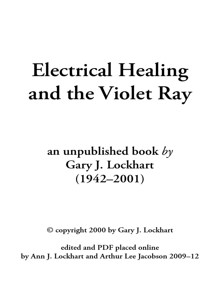 Electrical Healing and The Violet Ray | PDF
