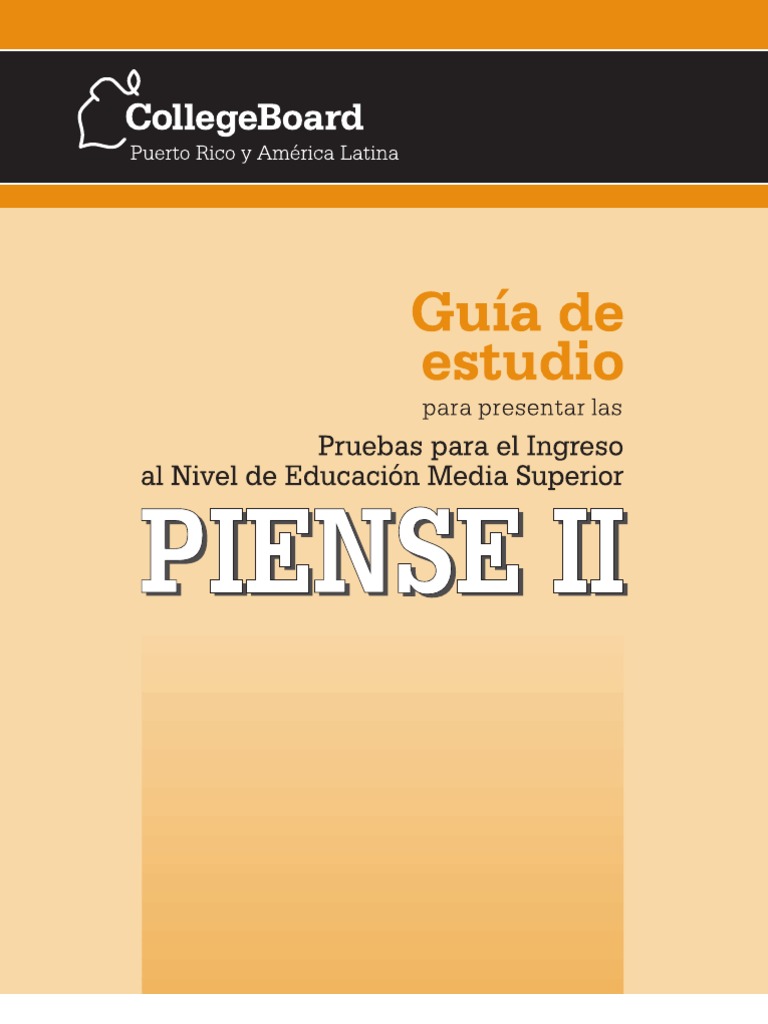 Guia PIENSE II | PDF | Prueba (evaluación) | Ecuaciones