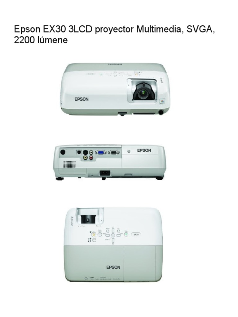 Epson EX30 3LCD Proyector Multimedia | PDF