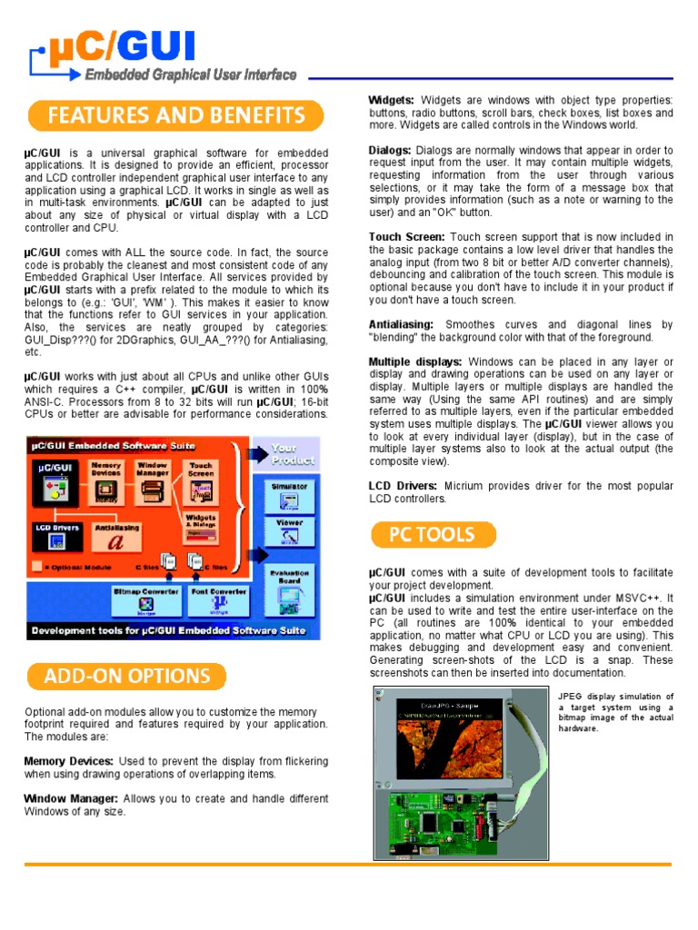 UCGUI Datasheet | Download Free PDF | Widget (Gui) | Graphical User Interfaces