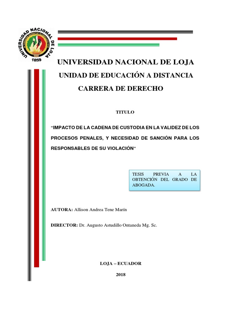 Allison Andrea Tene Marín | PDF | Debido al proceso | Evidencia (ley)