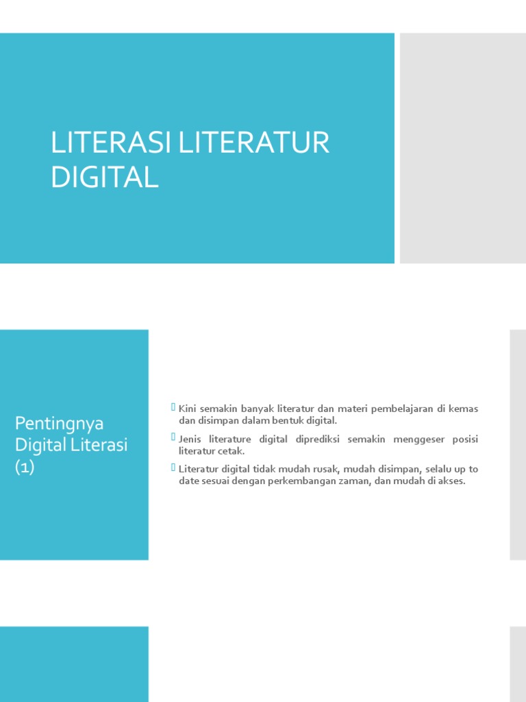 Literasi Literatur Digital | PDF