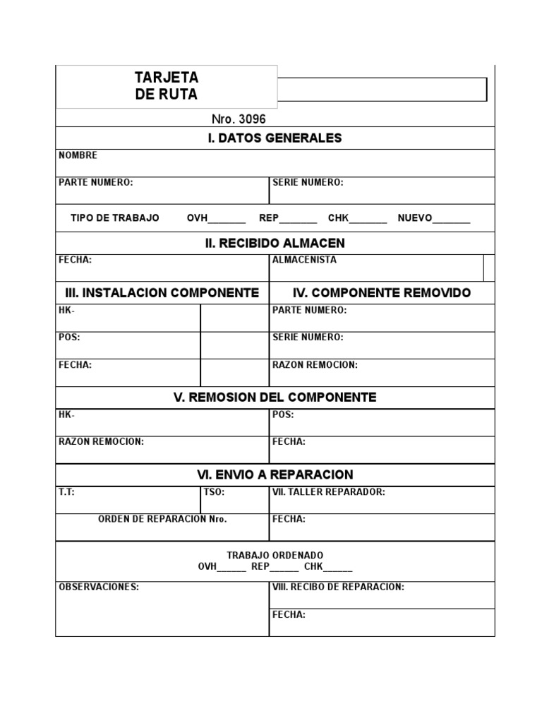 Tarjeta de Ruta | PDF | Business