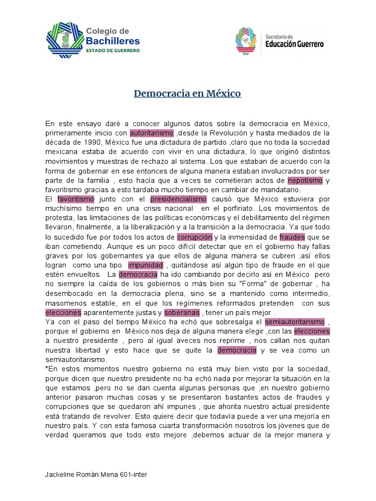 Jackeline Roman Mena - Prácticas Antidemocraticas | PDF | Democracia ...