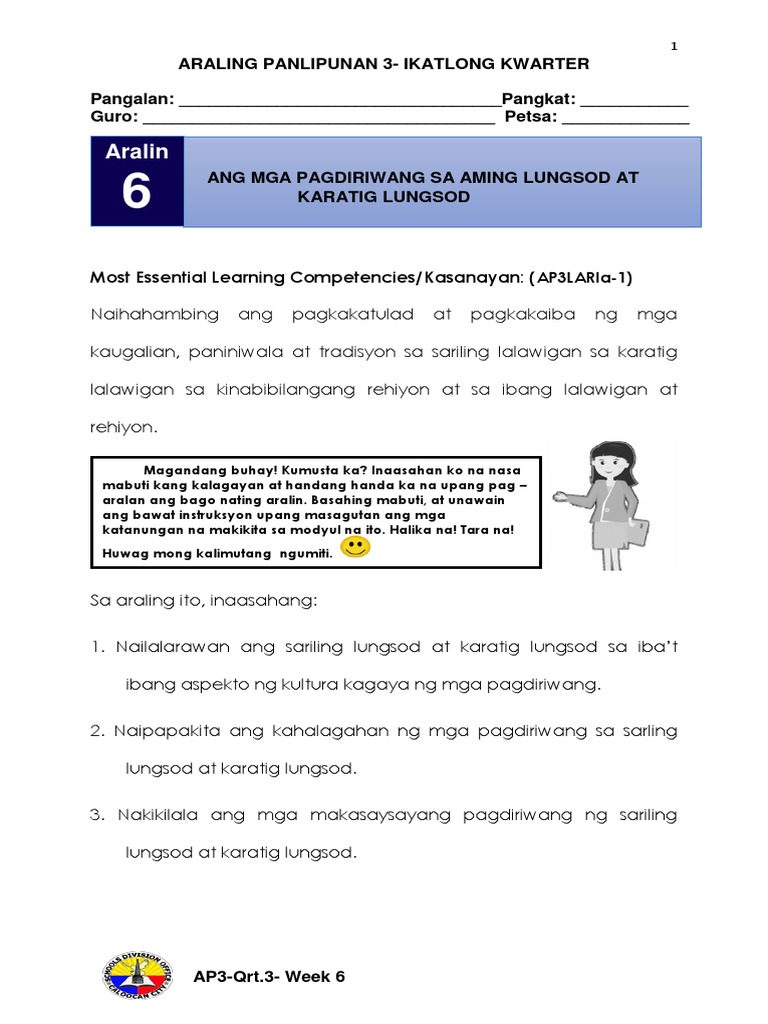 AP 3 Q3 Week 6 1 | PDF