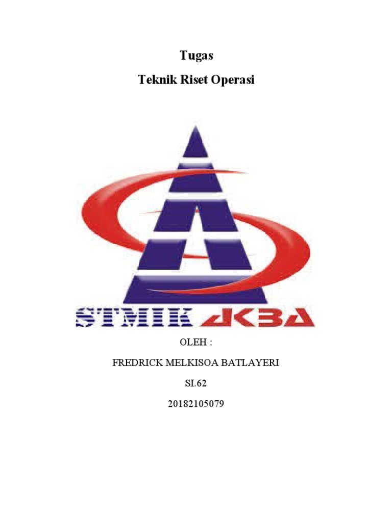 Tugas Teknik Riset Operasi | PDF