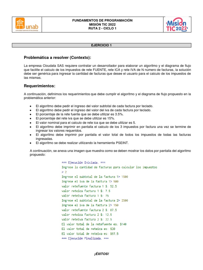 Ejercicio 01 Pseint | PDF