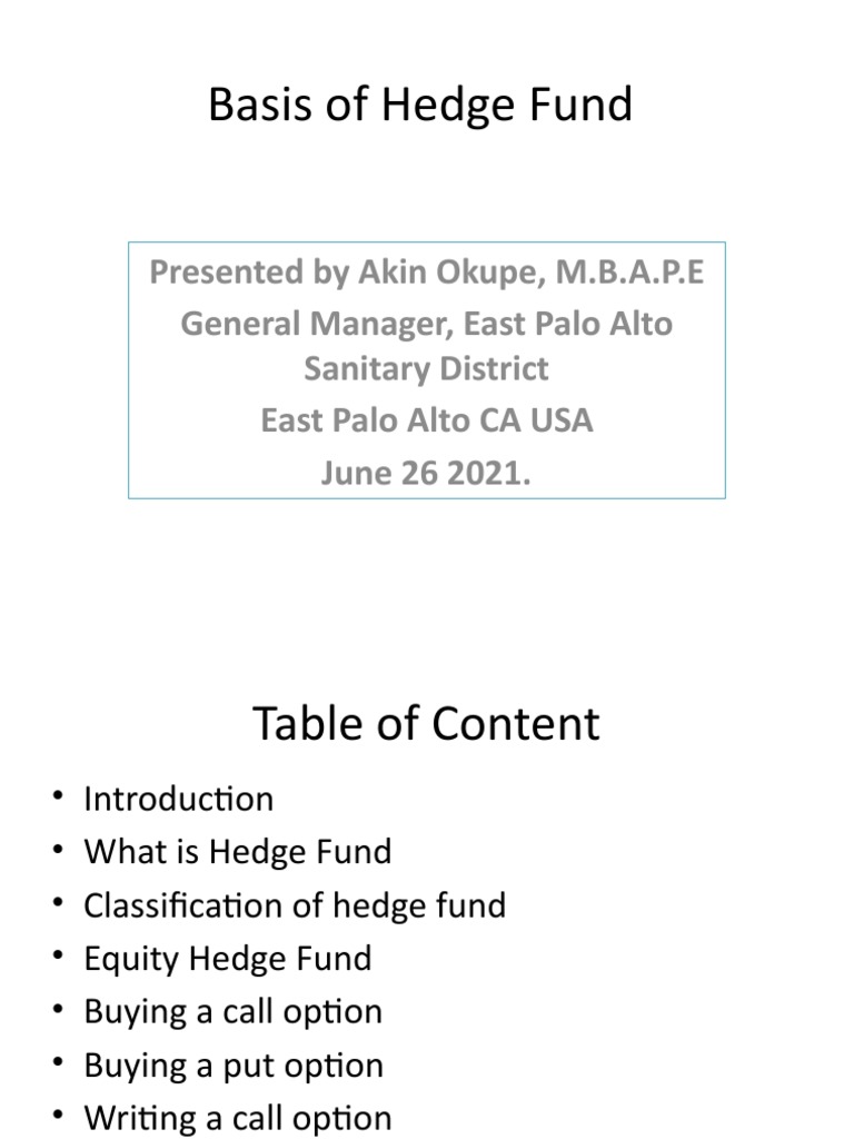 Hedge Fund For Beginners | PDF | Hedge Fund | Stocks