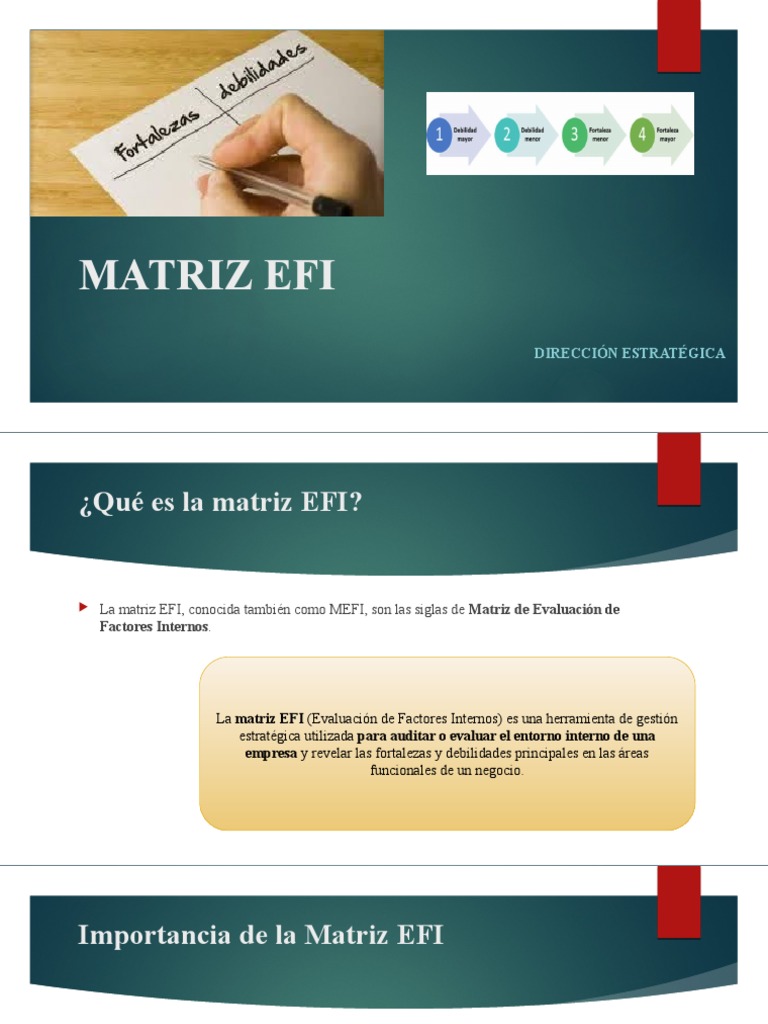Clase 7 Matriz Efi | PDF | Empresas | Matriz (Matemáticas)