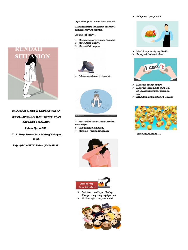 Leaflet Harga Diri Rendah | PDF