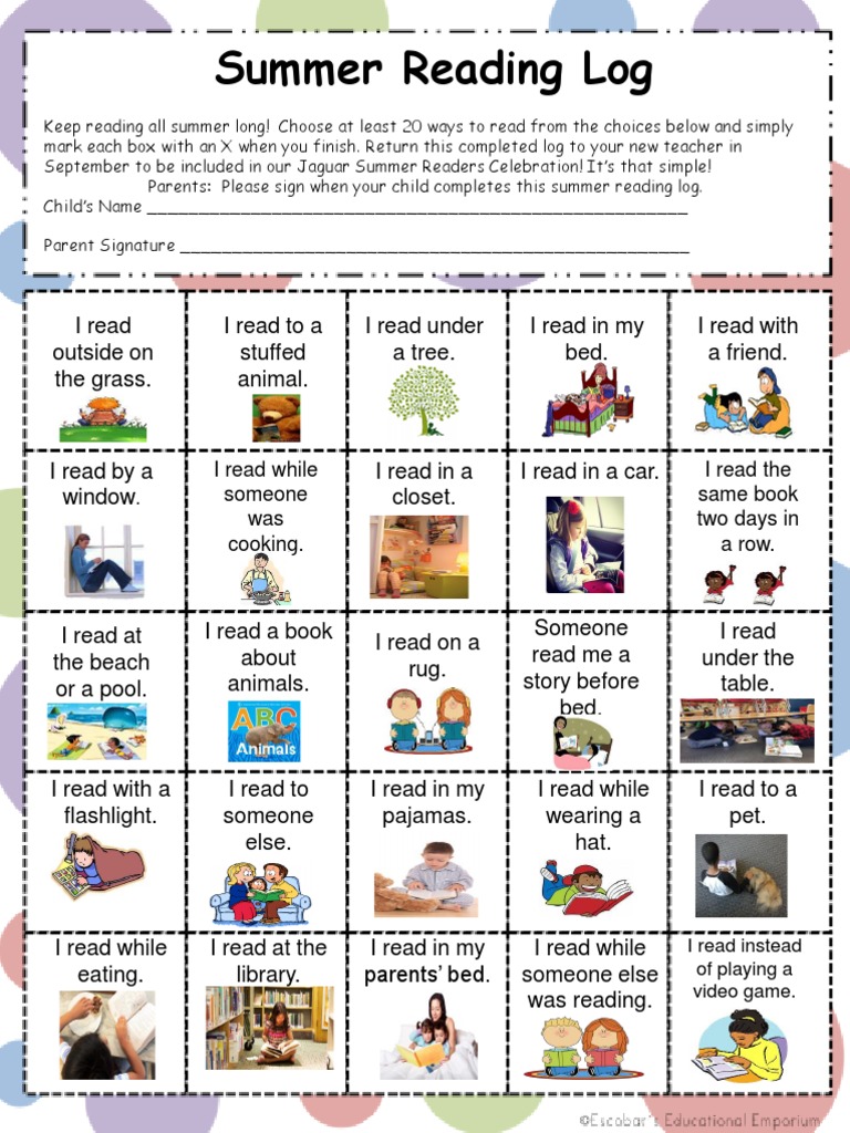 Summer Reading Log | PDF