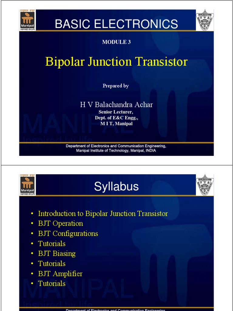 BJT Operation and Configurations Guide | PDF | Bipolar Junction ...
