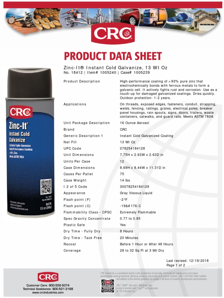 Zinc-It® Instant Cold Galvanize, 13 WT Oz: No. 18412 - Item# 1005240 ...