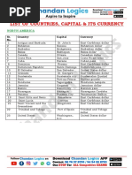 Printable List of Countries and Capitals by Continent | PDF | Asia ...