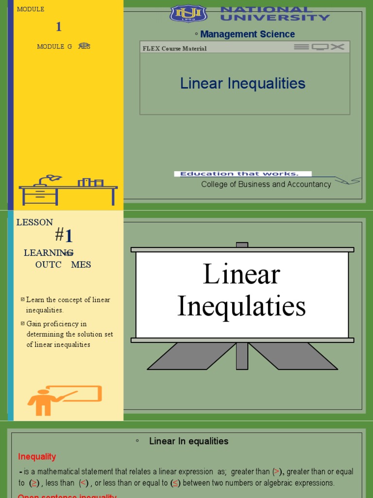 MANSCI Linear Inequalities | PDF | Inequality (Mathematics) | Linearity