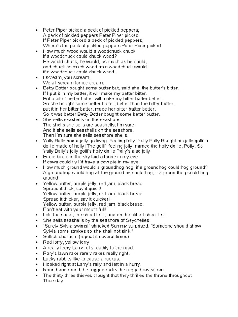 Peter Piper Picked A Peck of Pickled Peppers | PDF