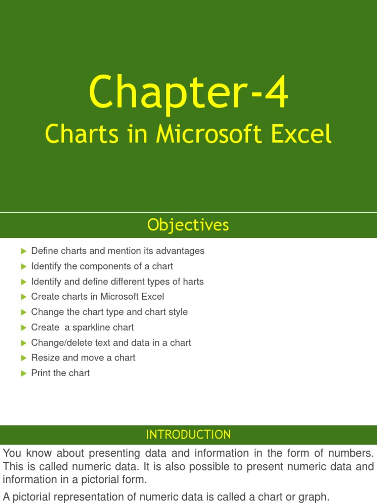 Chapter-4: Charts in Microsoft Excel | PDF | Chart | Microsoft Excel